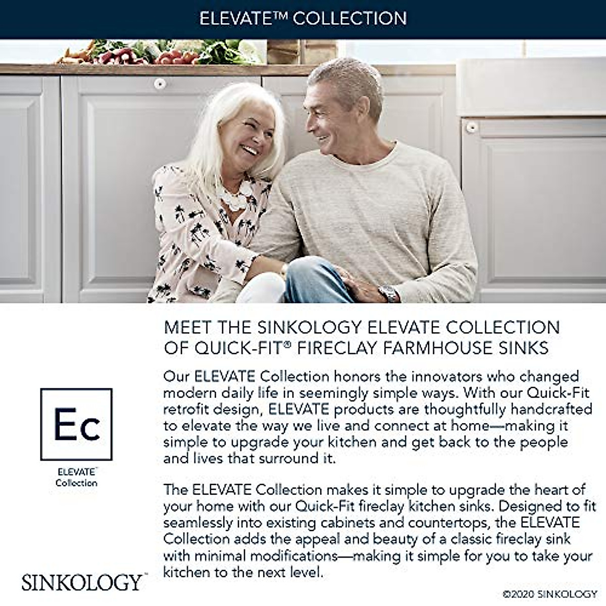 Sinkology SK452-26FC-3-AMZ Anna QuickFit Drop-in Farmhouse 25.85 in. 3-Hole Single Bowl Crisp White with Care IQ Kit Fireclay Kitchen Sink