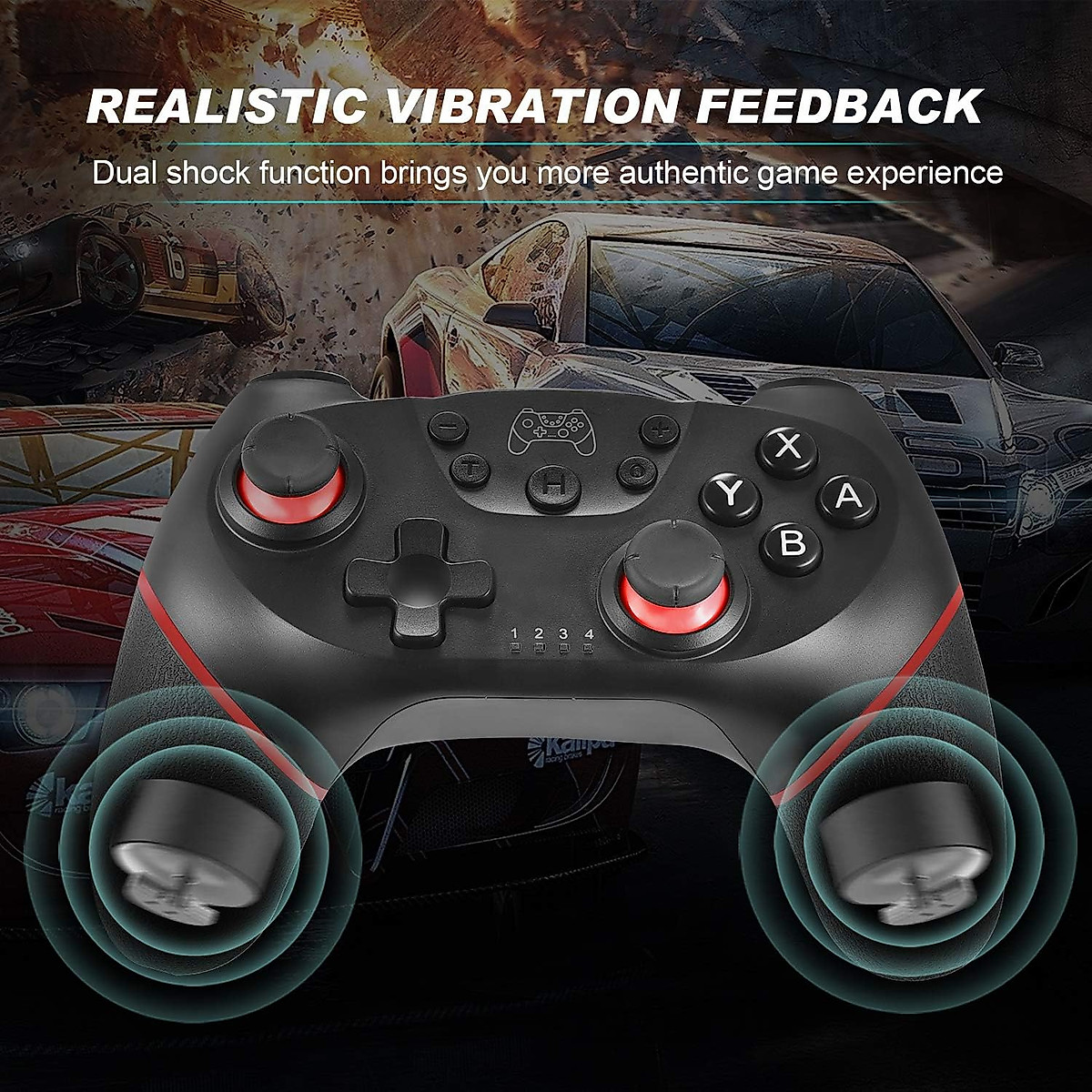 ASTARRY Controller for Switch, Wireless Pro Controller for Switch/Switch Lite/Switch OLED, Remote Gamepad with Joystick, Turbo Vibration, Ergonomic Non-Slip