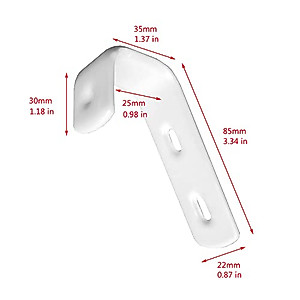 Iron Bunk Bed Ladder Hooks Brackets,4 Pack PVC Coated Metel Angled Ladder Hooks Heavy Duty Hardware Utility Hook Garage Storage Home Hook Loft Bed Ladder Hooks