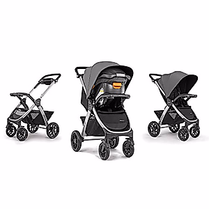Chicco Bravo 3-in-1 Trio Travel System, Quick-Fold Car Seat and Stroller Combo with KeyFit 30 for Infant | Brooklyn/Navy