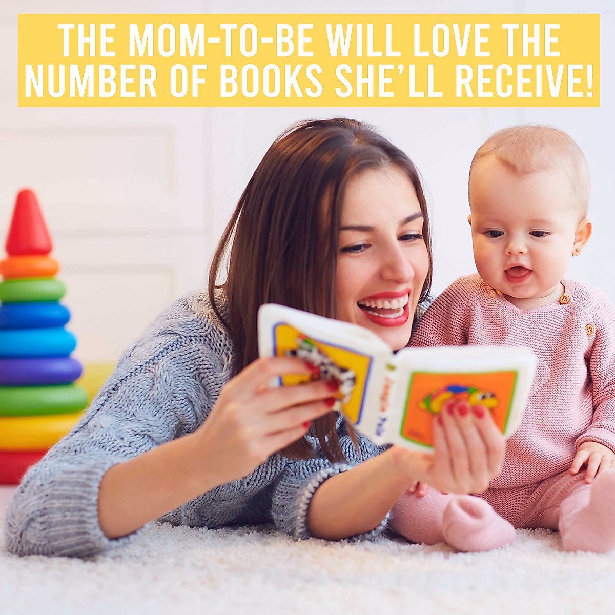 25 Books For Baby Shower Request Cards - Giraffe Baby Shower Invitation Inserts, Book Request Baby Shower Guest Book Alternative, Bring A Book Instead Of A Card, Baby Shower Book Request