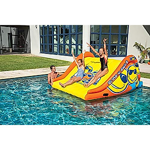 Wow Sports Slide N Smile Slide with 2 Lanes, Giant Floating Water Slide for Adults and Kids