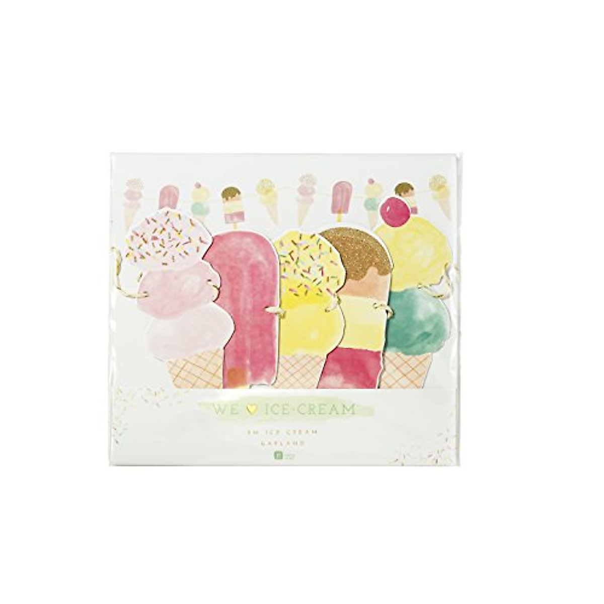 Talking Tables Ice Cream Party Decorations Garland Banner | Great For Summer Décor And Birthday Party | 3M