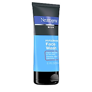 Neutrogena Men's Invigorating Daily Foaming Gel Face Wash, Energizing & Refreshing Oil-Free Facial Cleanser for Men, 5.1 fl. oz