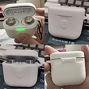 DAYJOY Soft Silicone Protective Case Cover Compatible with B&W/Bowers&Wilkins PI7/PI5 S2 Earbuds, Protective Skin Sleeve with Key Chain (Blue)