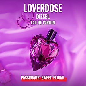 Diesel Loverdose, Eau de Parfum for Women, Oriental Scent With Notes of Mandarin, Sambac Jasmine & Vanilla, 1 Fl. Oz.