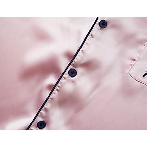 Topgal Little & Big Girls Pajama Set Size 16 - Satin Silky Cute Cat Summer Shorts Outfit Pink