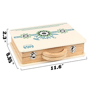 43 Pcs Wooden Tool Box Building Tools Sets Pretend Play Toys for Toddlers Construction Toy Role Play Set for 3 4 5 Year Olds Boys Girls