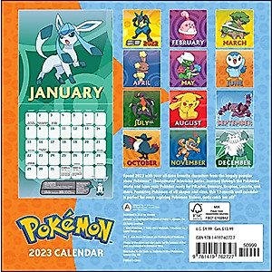 Pokémon 2023 Mini Wall Calendar