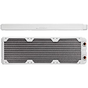 CORSAIR Hydro X Series XR5 360mm Water Cooling Radiator - Triple 120mm Fan Mounts - Premium Copper Construction - Easy Installation - White