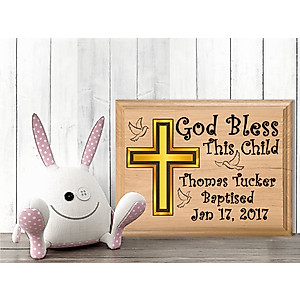 PERSONALIZED Baptism Gift Plaque Christening Gifts For Baby Girls Boys Babies Made in The USA