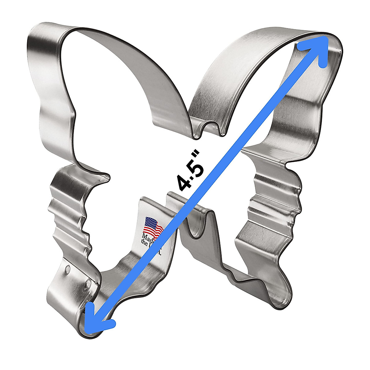 Butterfly Tin Cookie Cutter - Foose Cookie Cutters - US Tin Plate Steel (4.5 Inch)