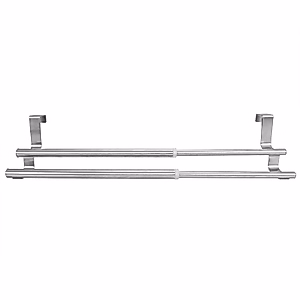 Towel Rack Bath, Stainless Steel Retractable Bath Towel Rack, Double/Single Bar Bedroom Towel Shelf, Hanging Design, No Drilling, for Kitchen, Study, Bathroom(40cm Double Bar)