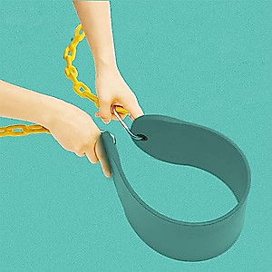 Ymeibe Heavy Duty Toddler Swing Set with 66 Inches Chain Coated Swing Seat Replacement Accessories for Kids Outdoor Play Playground Trees Swing (Green/1 Pack)