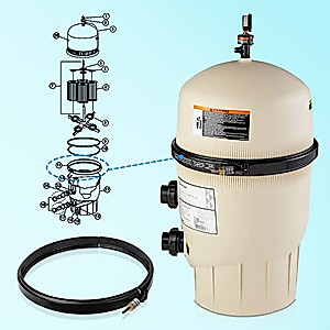 190003 Tension Control Clamp Kit Replacement Compatible with Pentair Pool and Spa Filter, for Pentair FNS Series, Quad DE Series Filter Pumps, 23-1/4" Length, Black