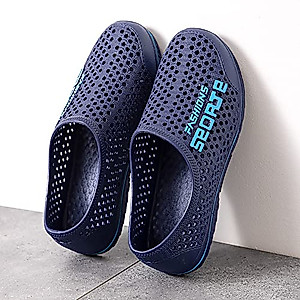 Men Sandal Beach Non Slip Garden Men Clogs Shoes for Men Beach Shoes Sandal for Men Formal (Blue, 9)