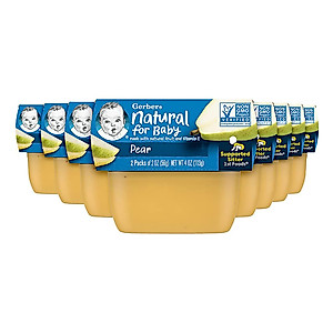 Gerber 1st Foods Pears, 2.5 Ounce Tubs, 2 Count (Pack of 8)