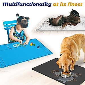 The Original Under Sink Mat - Silicone Waterproof mat, Adjustable, Easy to Clean, Kitchen cabinet liner, Disifenction Surface - 34" x 22" or smaller