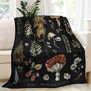 Metawu Mushroom Blanket Throw Fleece Blanket for Kids Throw Blanket for Couch Sofa Bed Chair Decorations 50 x 60 inches