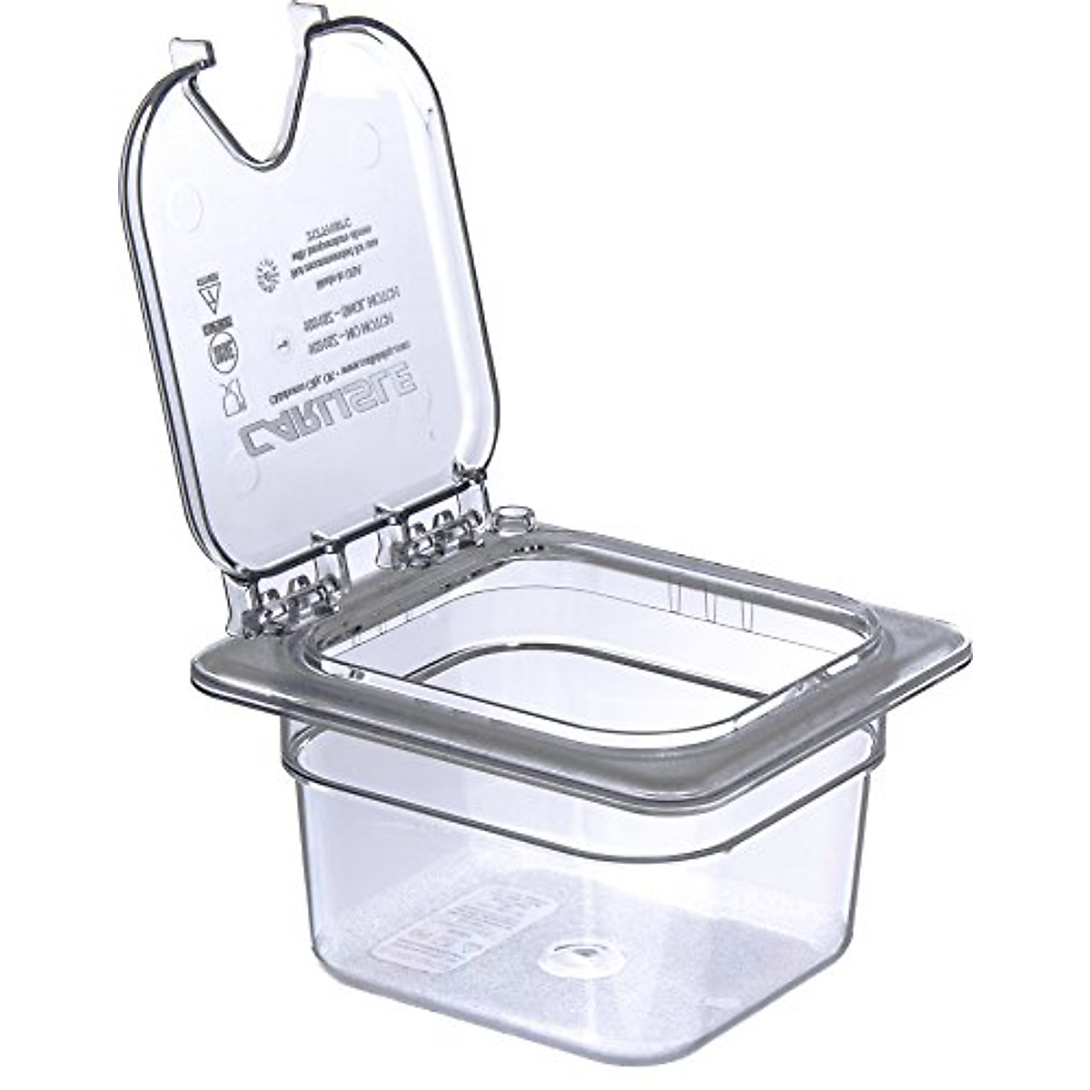 Carlisle FoodService Products Plastic Food Pan 1/6 Size 4 Inches Deep Clear