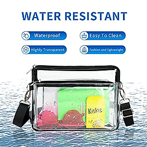 Mildbeer Clear Purses for Women Stadium, Small Clear Purse Stadium Approved with Removable Straps for Concert Festivals and Work