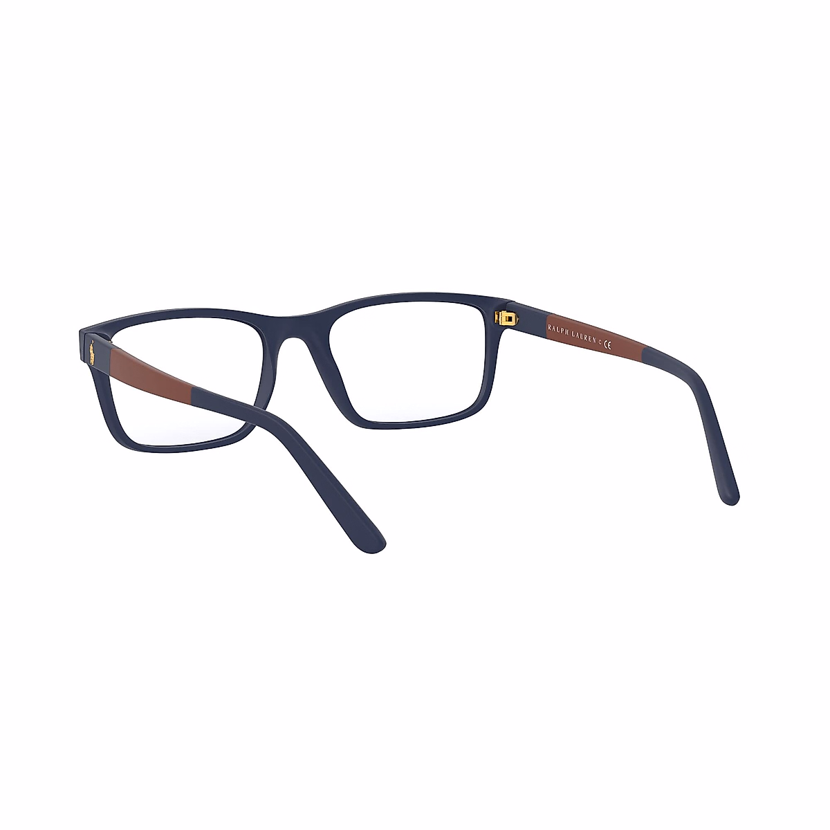 Polo Ralph Lauren Men's PH2212 Rectangular Prescription Eyewear Frames, Matte Navy Blue/Demo Lens, 55 mm