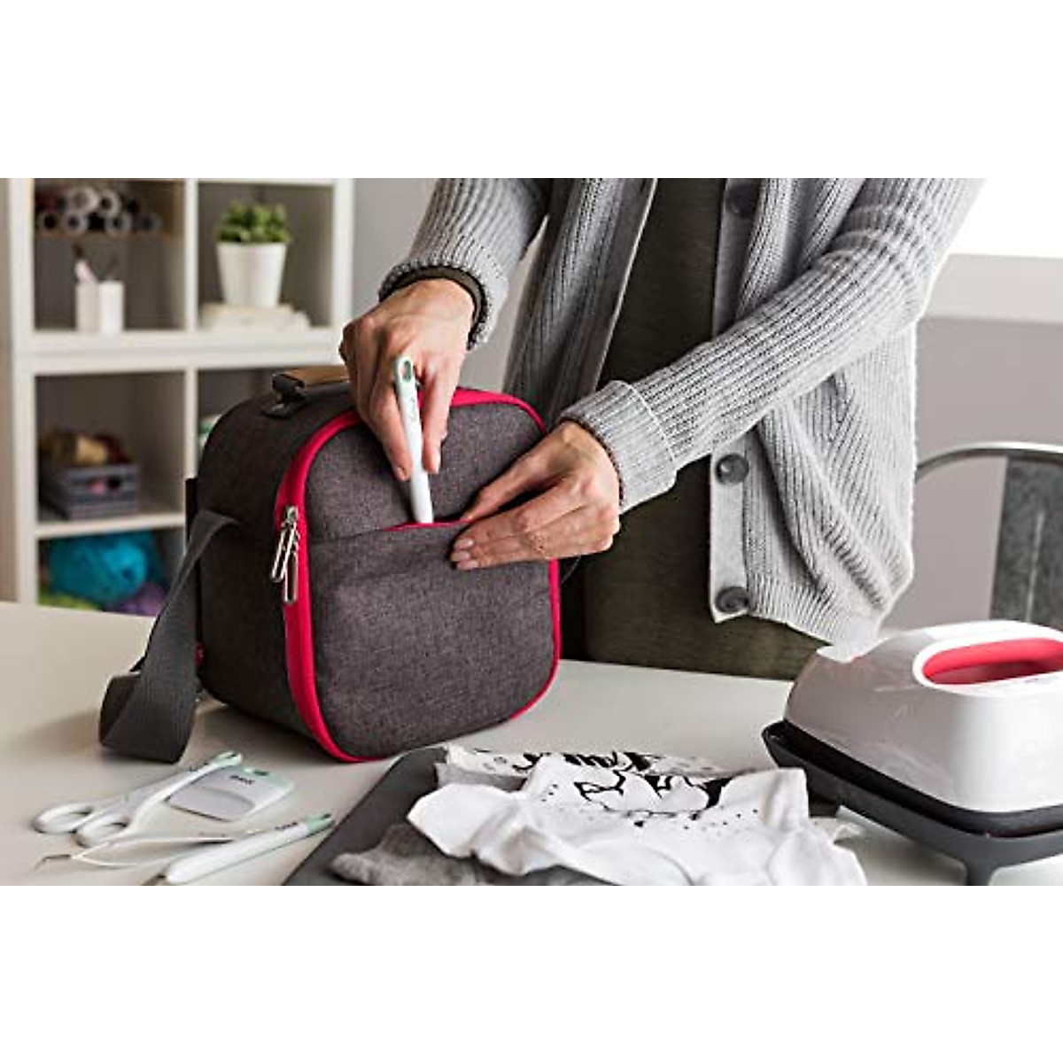 Cricut EasyPress Tote, Carrying Case for Cricut Easy Press Machines and Accessories, Compatible with Cricut EasyPress 2 - 6"x 7"