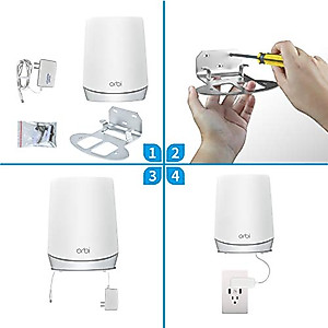 STANSTAR Metal Wall Mount for ORBI WiFi 6 System, Sturdy Wall Mount Holder for RBKE963/RBK752/RBK852/RBK853/AX4200/RBS850/RBR750/RBS750/RBKE963.(2Pack)