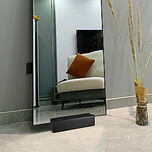 Housoutil Full Body Mirror Stand, Wooden Artwork Racks Full Length Mirror Holders Wood Display Mount Display Support Bases Floor Mirror Bracket for Home Office Bathroom