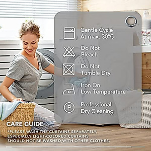 Deconovo Pure White Curtains for Living Room, Back Tab and Rod Pocket Curtain for Bedroom 84 Inches Long, 52x84 Inch, 2 Panels