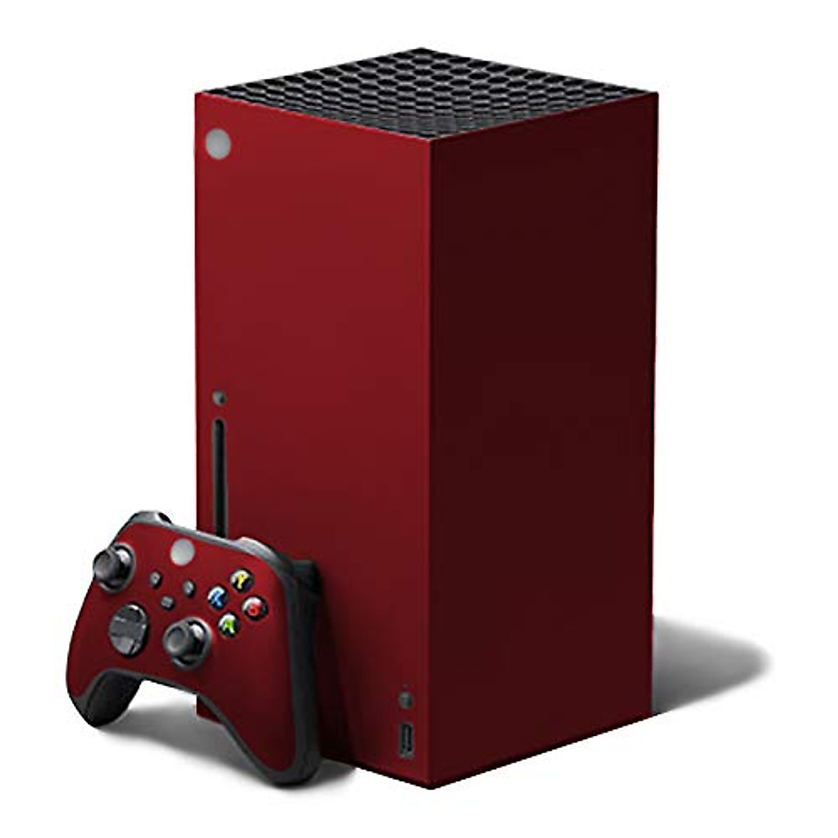 BOLD BURGUNDY - Vinyl Decal Mod Skin Kit by System Skins - Compatible with Microsoft Xbox Series X Console (XBX)