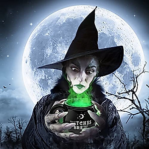 Tessco Witches Brew Witch Cauldron Coffee Mug Black Ceramic Coffee Cups Black 12 oz Mug Ceramic Witchy Gifts Witch Decor Halloween Mug Drinkware Black Cup Novelty Coffee Mugs Tabletop (2 Pcs)