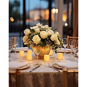 Homemory 24Pack Flickering Flameless Votive Candles, 200+Hour Long Lasting Electric Fake Candles, Battery Operated LED Tealight for Wedding, Christmas Decorations, Outdoor (Battery Included)