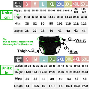 Adult Diaper Cover for Incontinence, Cloth Active Latex Leak Proof Pants, Noiseless Reusable Washable Pull Up Plastic Pants (Black, 2XL)