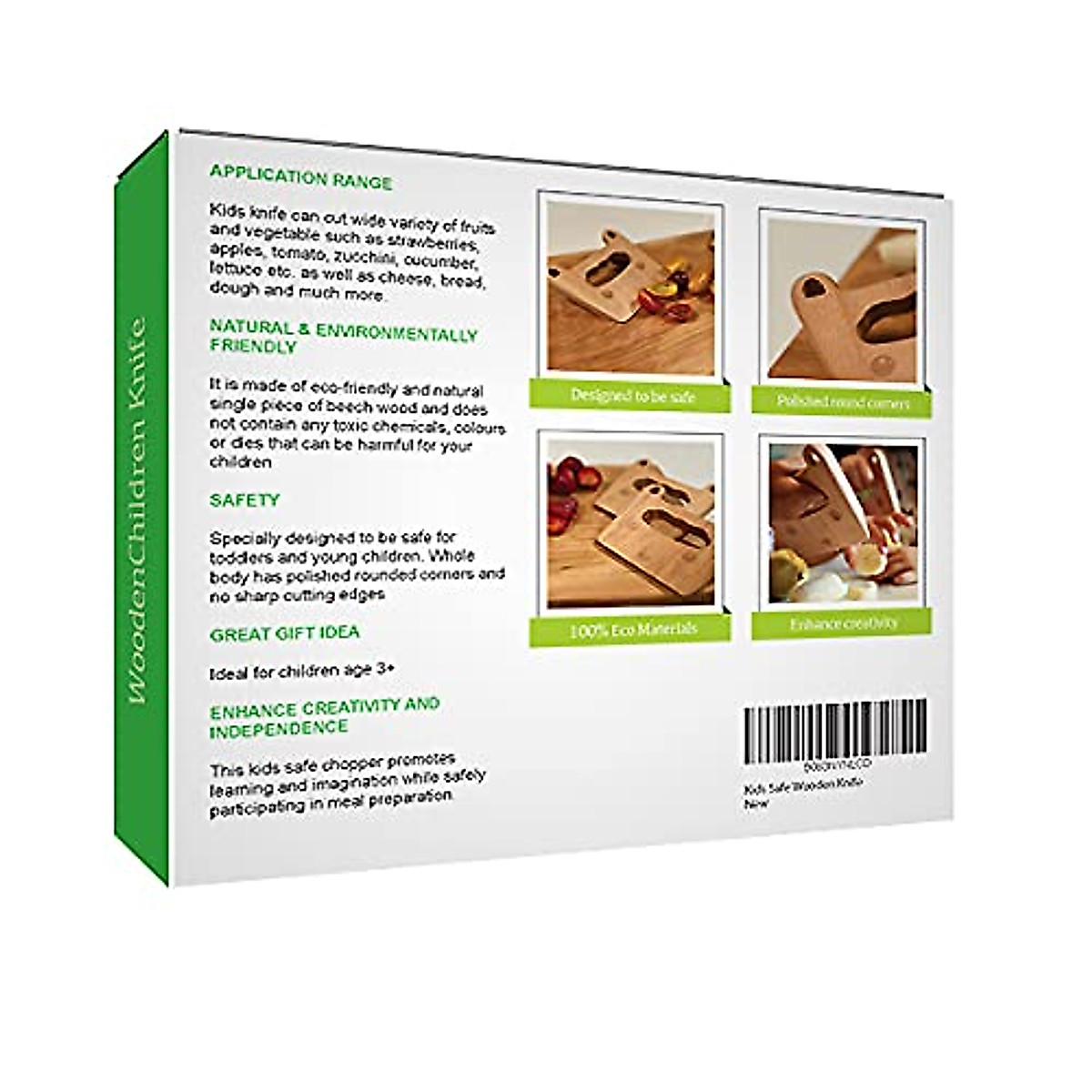 Wooden Kids Knife;Wooden Handmade Children Knife for safe cutting Fruits and Vegetables - Eco Friendly Cute Bear Shape Kids Safe Knife; Montessori Kids Utensil; Children Fruit and Vegetable Chopper;