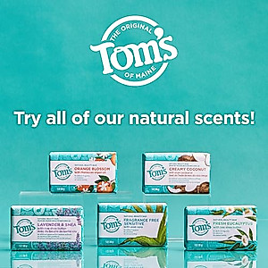 Tom's of Maine Natural Beauty Bar Soap With Raw Shea Butter, Fresh Eucalyptus, 5 oz. 6-Pack (Packaging May Vary)