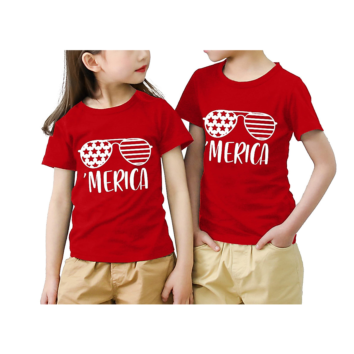 American Flag Shirt Toddler Boys Girls Patriotic Tees Shirt 4th of July T-Shirt Summer Short Sleeve Tee Tops(Dark Grey,120)