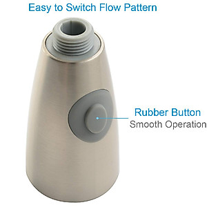 G-Tree Kitchen Faucet Sprayer Head, Kitchen Sink Spray Nozzle, Pull Out Spray Head, Pull Down Faucet Nozzle, Kitchen Sink Sprayer Replacement Head, Brushed Nickel