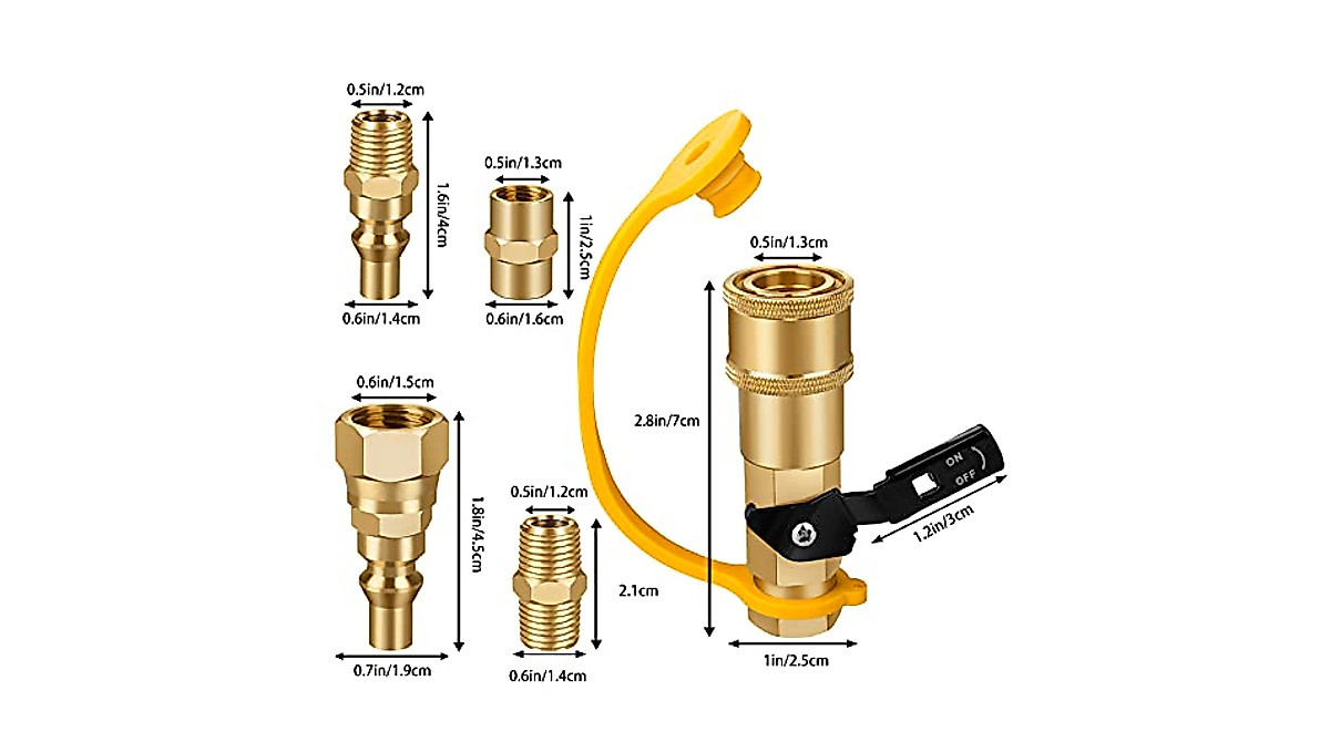Buy EEEKit 1/4" RV Propane Quick Connect Adapter