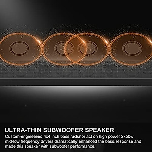 ABRAMTEK E800 Projector Speaker, Ultra-Low Latency, Black