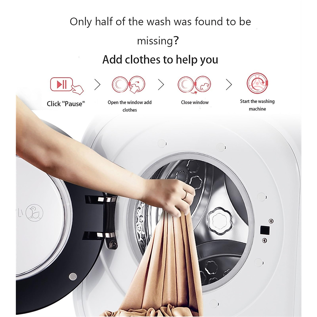 3kg Mini Wall-mounted Washing Machine, Full-Automatic Washing Laundry Machine with Hot Air Dryer, Underwear Washer with High Temperature Boiling, Space-Saving for Apartment Hotel Home