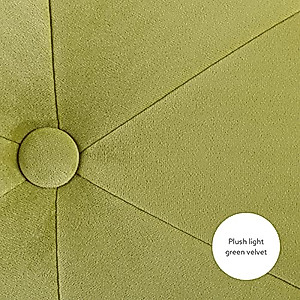 Linon Light Green and Gold Vanity and Accent Talulah Stool