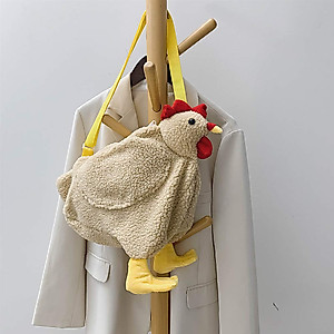 Plush Chicken Purse Cute Chicken Bag Hen Crossbody Bag Animal Style Shoulder Bag for Girls Women