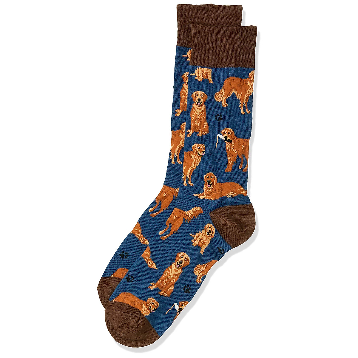 Socksmith Golden Retrievers Socks Blue Size 10-13, 1 EA