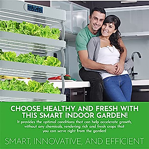 Nutraponics Hydroponics System for Herbs, Fruits, & Vegetables – Hydroponic Growing System with Automated LED Grow Lights – Vertical Farming for Indoor Tower Garden – 72 Planters and 82 Seeding Sites