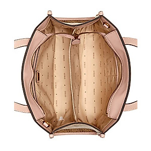 GUESS Silvana Small Tote, Latte Logo/Rosewood