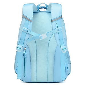 BIAOGOD Girls Backpacks Large Capacity and Multi-storey School Backpacks Student Waterproof Backpack Women Casual Backpacs (Blue, Large)