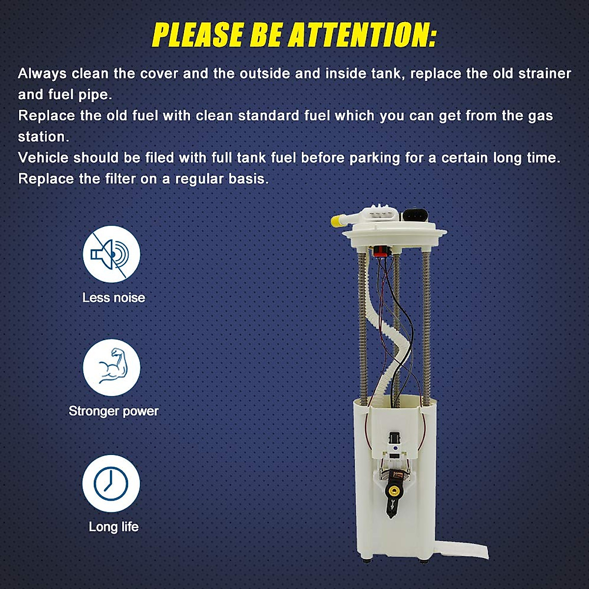 Electric Fuel Pump Assembly for Chevrolet Chevy S10 GMC Sonoma Isuzu Hombre Fits 1997 1998 1999 2000 L4 2.2L Replaces # E3943M