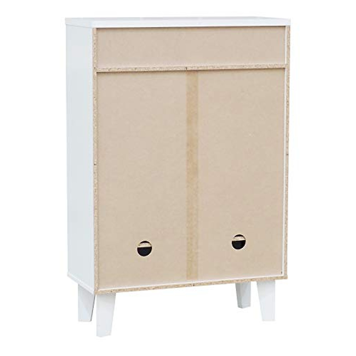 Kings Brand Furniture - Elgin Modern 2-Door with Open Shelf Shoe Rack Storage Cabinet, White
