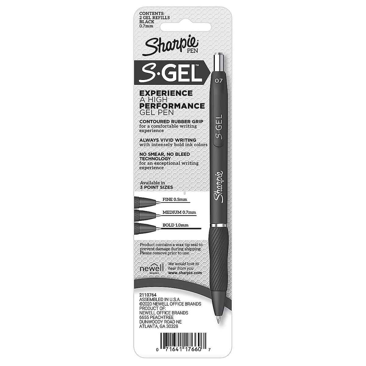 Sharpie S-Gel Pen Refill - 0.7mm Medium Point - Black Ink (2096168)